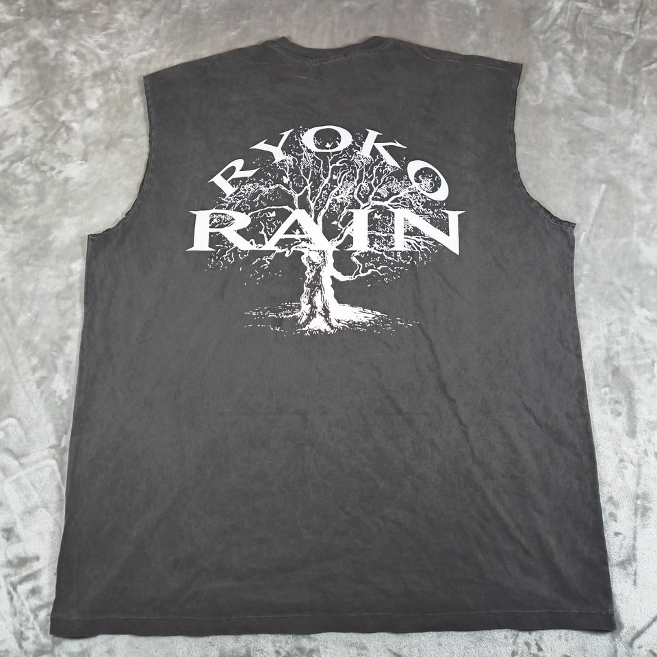 Ryoko Rain Shirt Mens Mens XXXL Gray Skull Butterfly Sleeveless Muscle ...