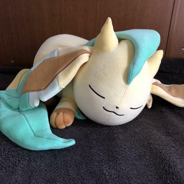 Leafia Pokemon Center Original Plush Doll Sleeping Leafeon | eBay