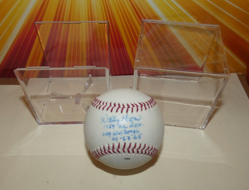 WALLY MOON SIGNED AUTOGRAPHED RAWLINGS OMLB BASEBALL CARDINALS DODGERS ...