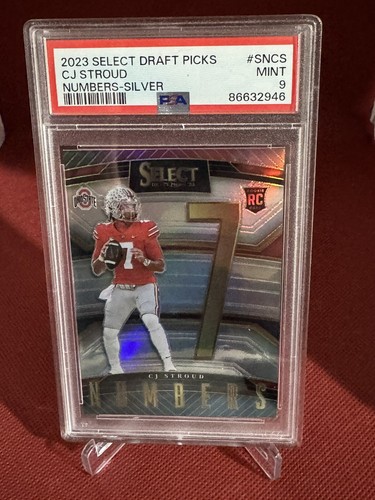 2023 Panini Select Draft Picks CJ Stroud Numbers Silver Prizm Insert ...