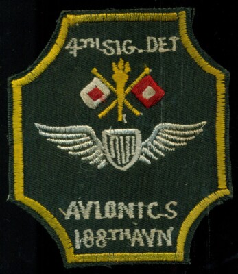 US Army 4th Signal Detachment 188th Aviation Avionics Patch JU | eBay