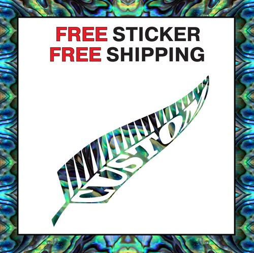 Custom Paua Vinyl NZ Maori Kiwi Fern Sticker 300 x 80 mm BONUS STICKER ...