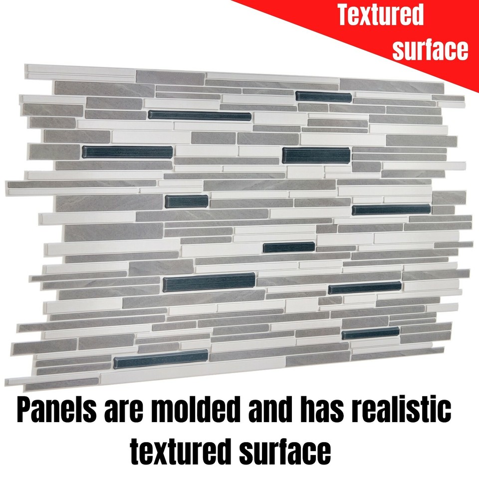 Stone Brick Effect PVC Plastic Wall Covering Panels Decorative Cladding ...