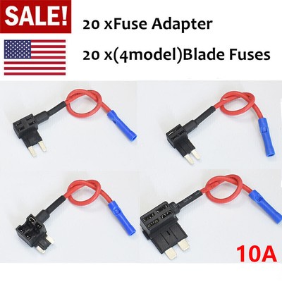 20Pack Fuse TAP ADAPTER KIT 10 Amp Car Add-a-circuit ACS/ACU/ACN/ACT ...