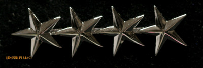 REGULATION FOUR STAR GENERAL UNIFORM COAT PIN US MARINES O-10 MILITARY ...
