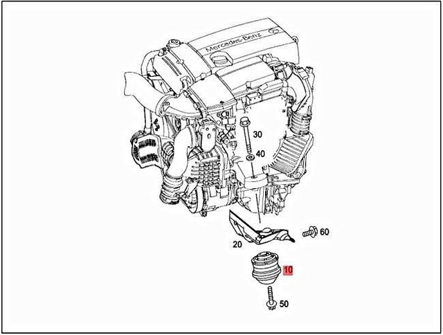 Mercedes-Benz 1722400417 Genuine OEM Motor Mount for sale online | eBay