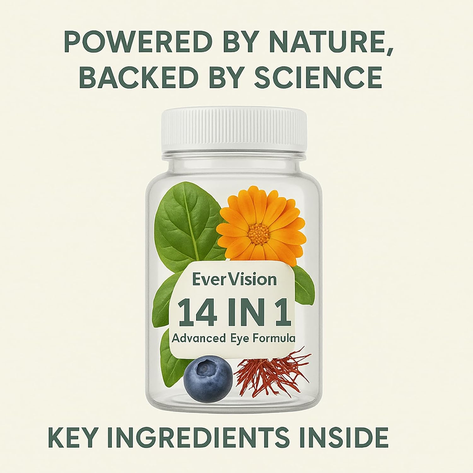 Evervision 14 in 1 Advanced Eye Formula - Eye Vitamin and Mineral ...