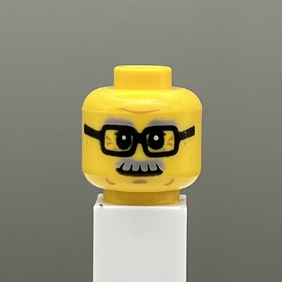 lego minifigure Head / Mustache And Glasses - Lego City / Minifig Parts ...