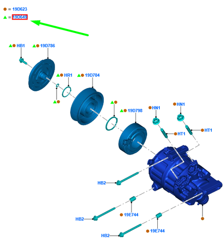 FORD RANGER T6 MK1 A/C compresseur Embrayage Assy 2253565 NOUVEAU ...