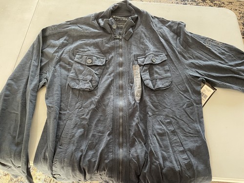 Marc Ecko Cut & Sew Mens Jacket 2XL Full Zip Up MIDNIGHT COLOR NEW W ...