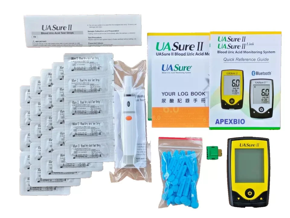 UASure II Uric Acid Meter Test Kit for Uric Acid Home Gout Monitor ...