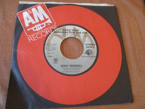 Rare N. Soul-Jean Terrell-Don't Stop Reaching For The Top-A&M 45/Str.VG ...