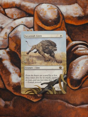 Magic the Gathering Savannah Lions #2 Hand Painted Unique Custom MTG ...
