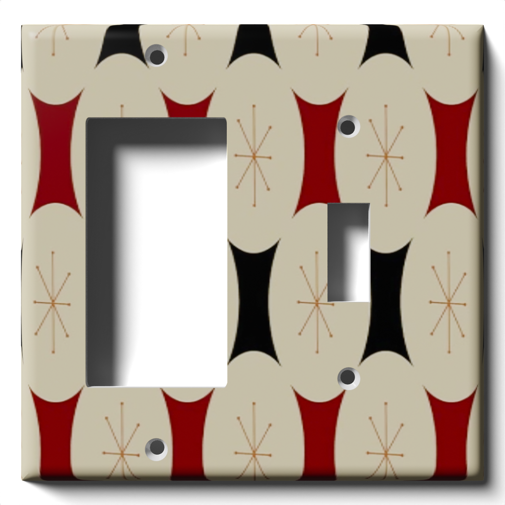 SnazzySwitch Retro Stars Decorative Light Switch Plate Cover | eBay
