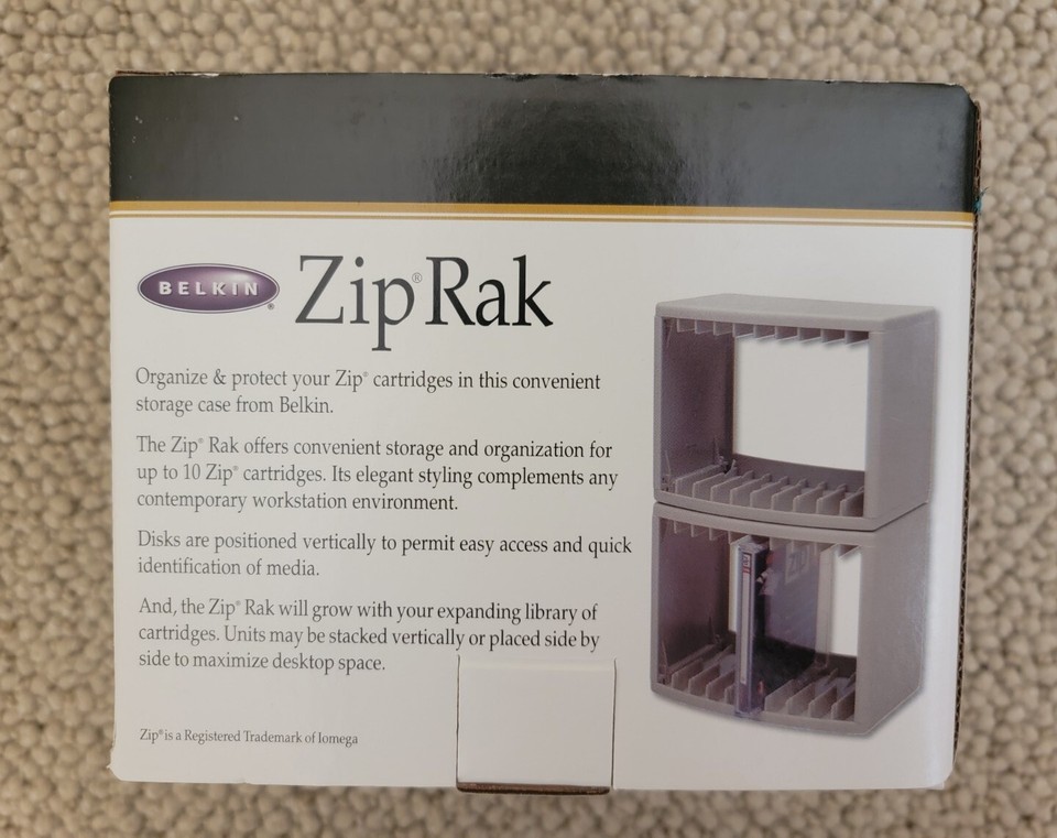 Belkin 10 Slot Zip Rack Organizer For Zip Cartridges | eBay