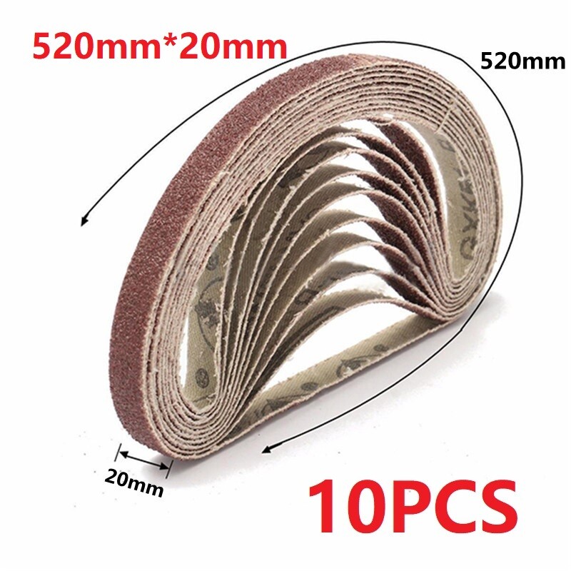 Power File Sanding Belt 20x520mm 40-1000Grit Aluminum Oxide Abrasive ...