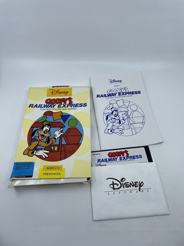 Vintage Disney Software Goofys Railway Express IBM PC Computer Game 3.5 ...