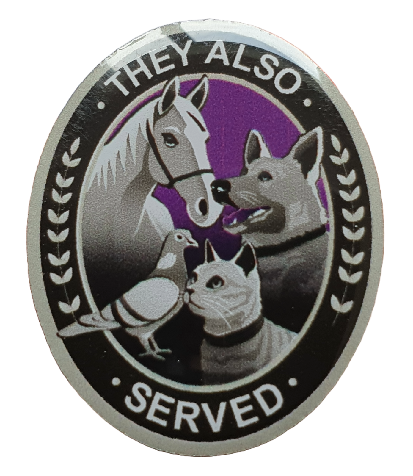 TAS - THEY ALSO SERVED ANIMAL REMEMBRANCE PIN BADGE - OFFICIAL CHARITY ...