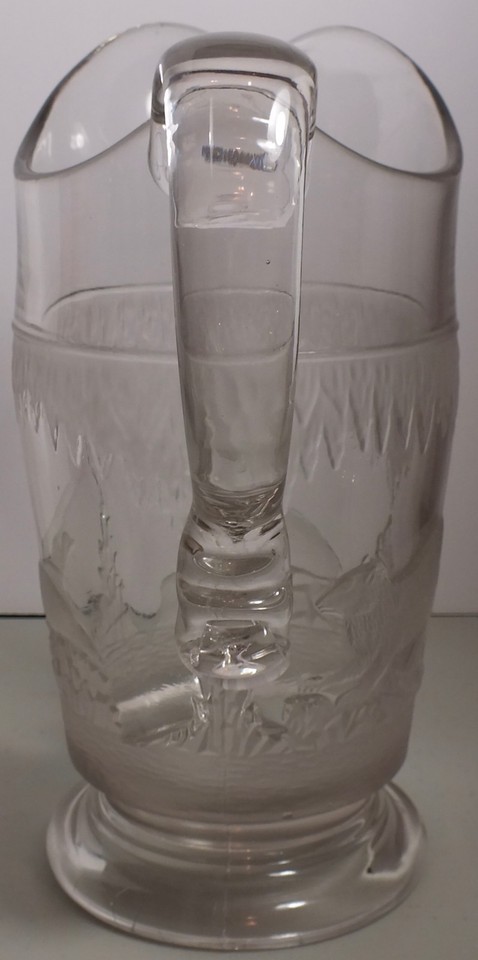 Antique EAPG Polar Bear Crystal & Frosted Glass Water Pitcher W ...