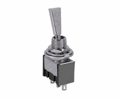 AE MTS-19 FLAT LEVER SPDT ON-OFF-ON MINI TOGGLE SWITCH 6A 125VAC | eBay