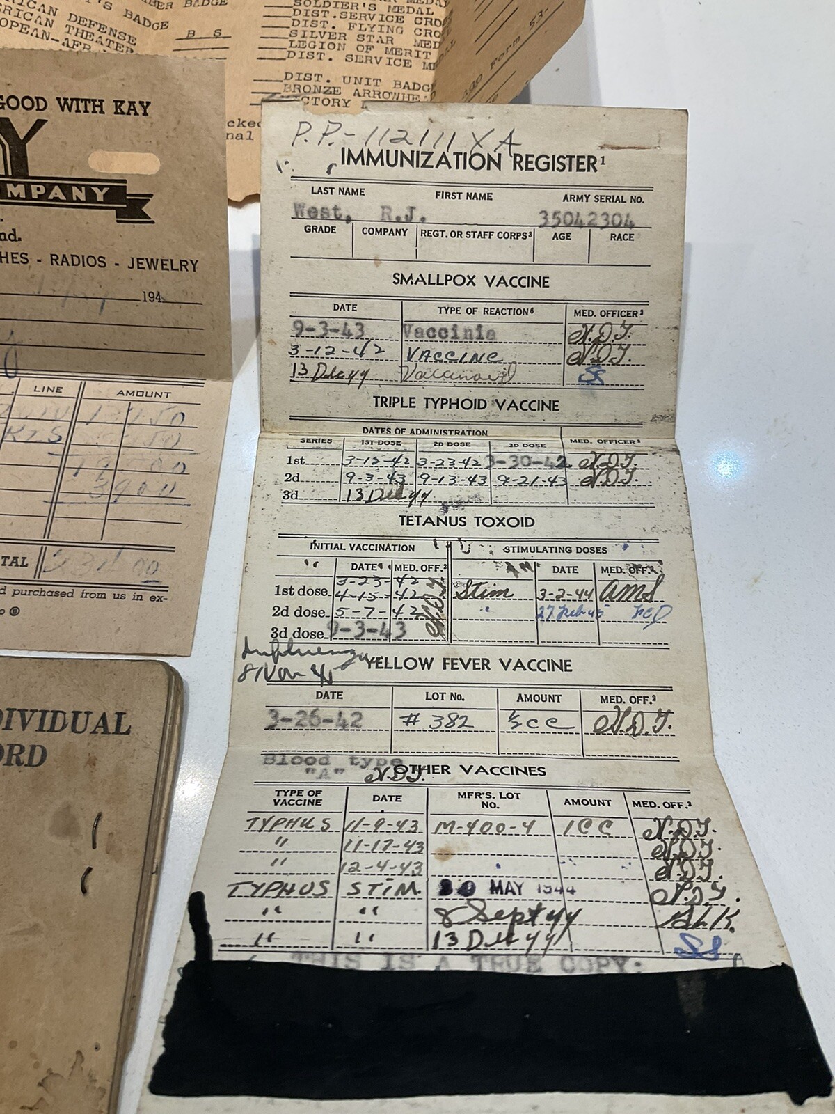 Named Original 1943 WWII Soldier's Individual Pay Medals Medical ...