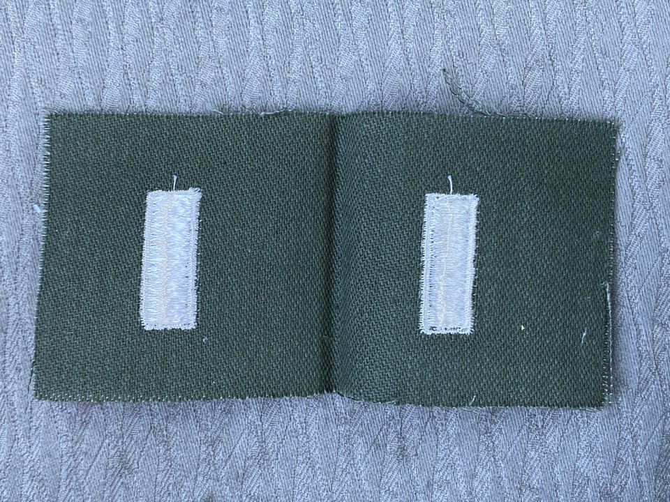 US Army 1st Lieutenant collar Tab Insignia Vietnam War Era Subdued | eBay