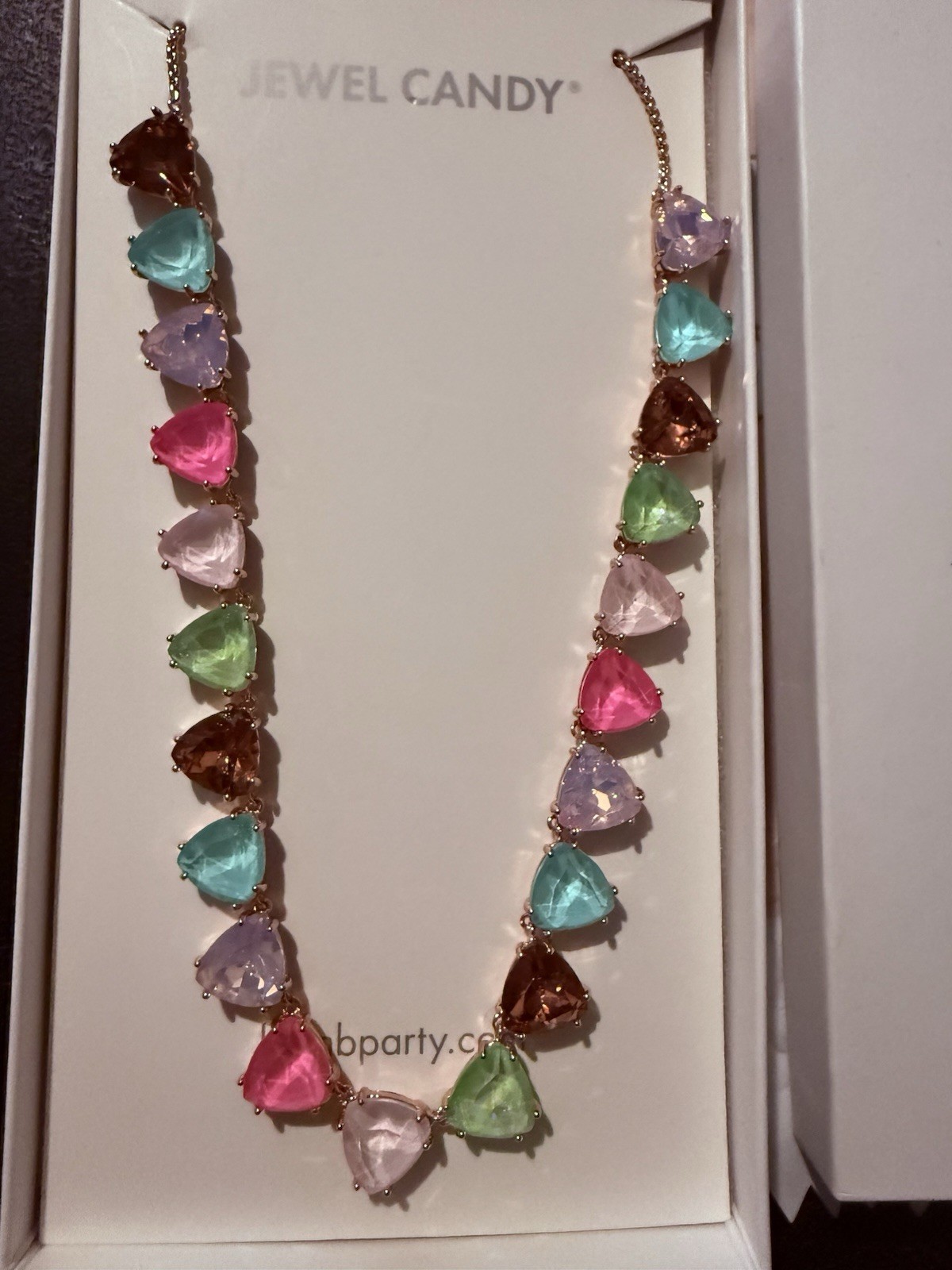Bomb Party Jewel Candy Necklace Peach Honeydew - Gem