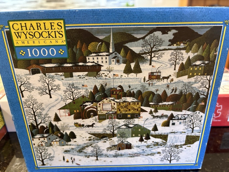 Lot Of 6 Charles Wysocki Puzzles 300 And 1000 Piece Caleb’s Buggy ...