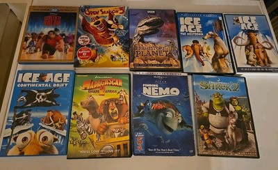 Animated DVD Lot Ice Age - Nemo - Wreck It Ralph - Madagascar 2 - Kids ...