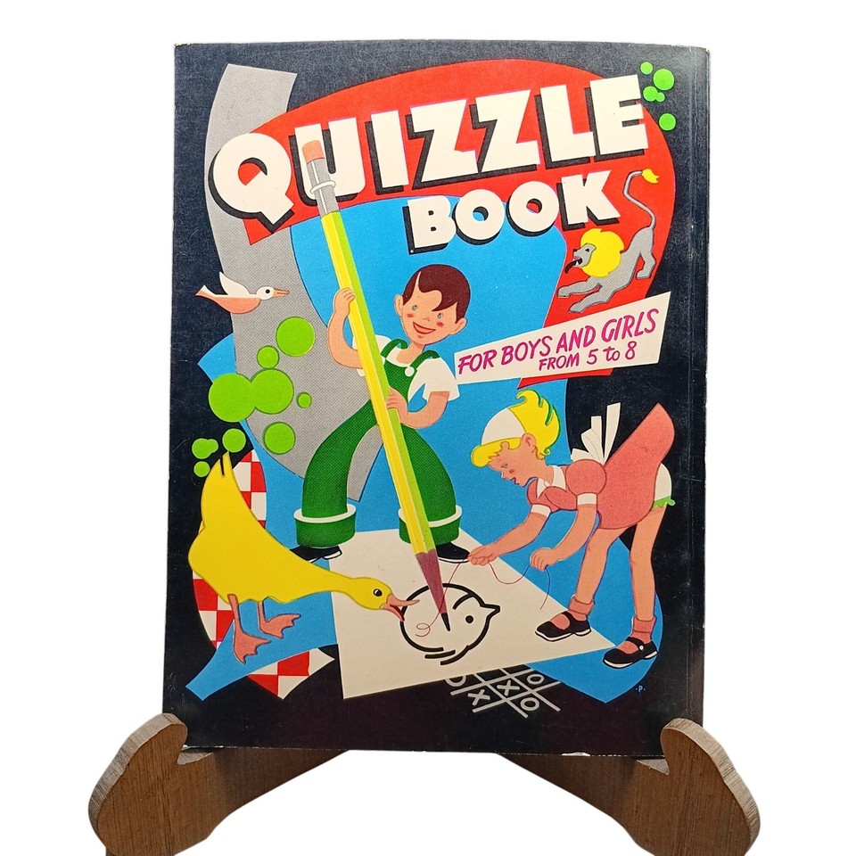 Quizzle Book For Boys & Girls Ages 5-8 Vintage Activity Book | eBay