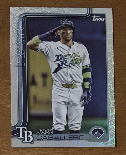 2025 Topps Series 1 Jose Caballero Topps Foil Pattern SP Fanatics #133 ...