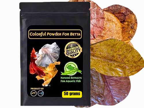 50g KETAPANG Colorful Powder For Betta Fish Tannin Extract Malabar ...