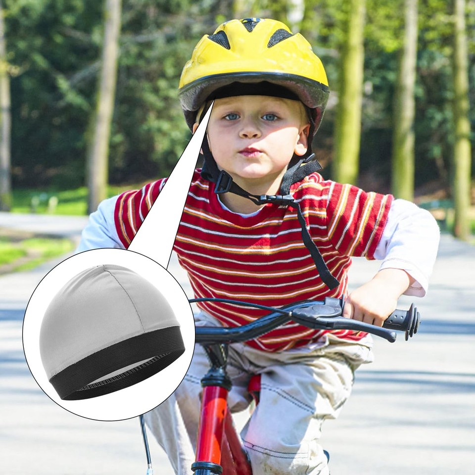 Kids Satin Wave Caps 4 Pieces Children's Boo Boo Sports Wicking Doo Rag ...