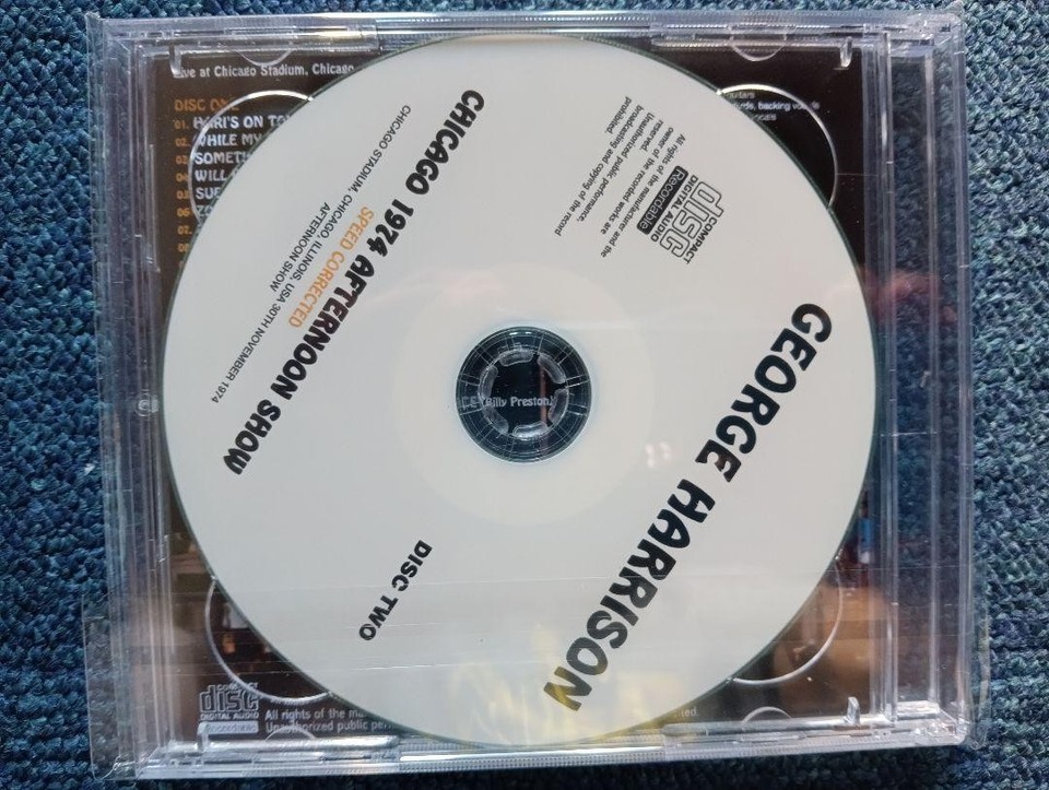 George Harrison Chicago 1974 Afternoon Show 2CDR Live at Chicago ...