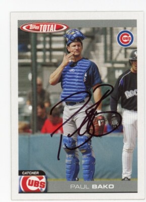 SIGNED BASEBALL CARD AUTO TOPPS TOTAL 2004 PAUL BAKO CHICAGO CUBS #578 ...