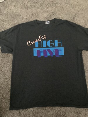 CrossFit High Five Los Angeles California Shirt Size L Gray Color Rare ...