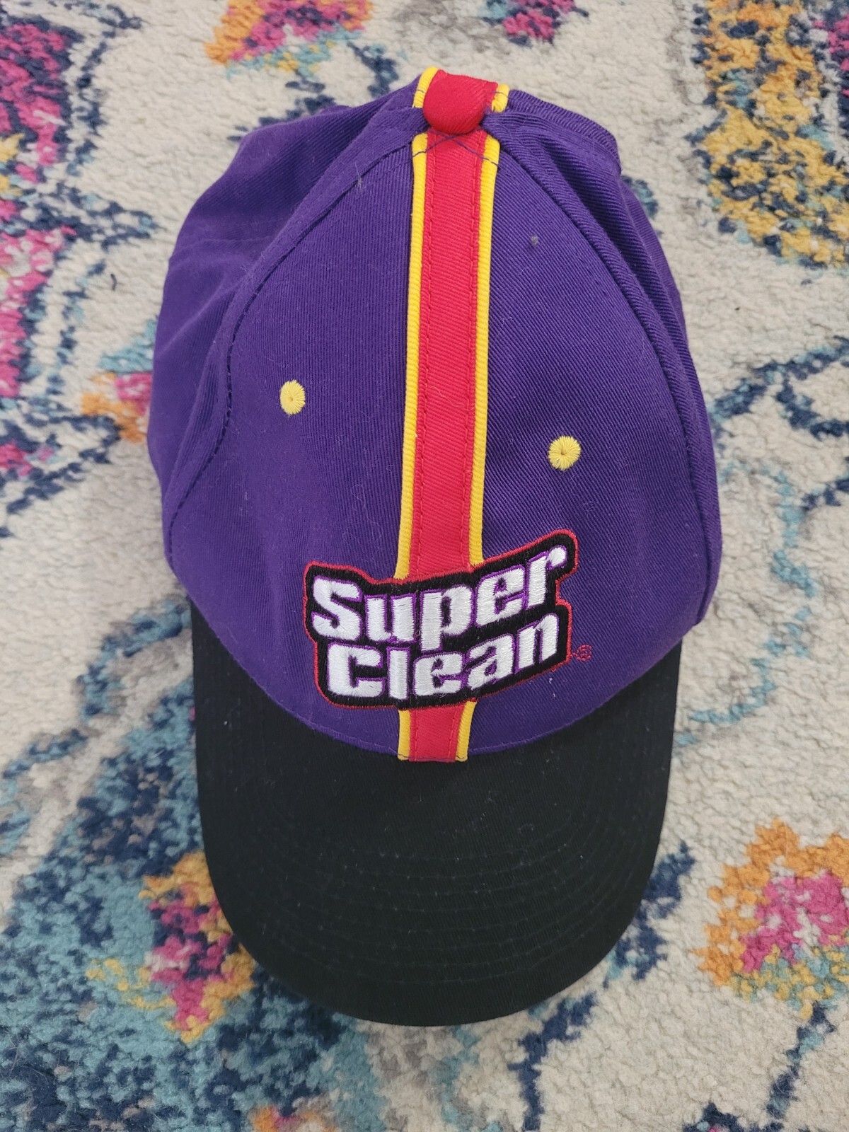 Vintage Castrol SUPER CLEAN Purple Strapback Baseball… - Gem