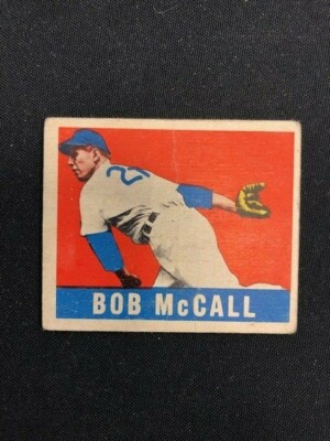 1949 Leaf Baseball Bob McCall Chicago Cubs Card #157 | eBay