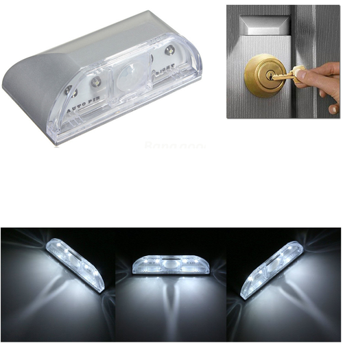 LED Wireless Door Keyhole Light Auto PIR Motion Sensor Detector Lamp UK ...