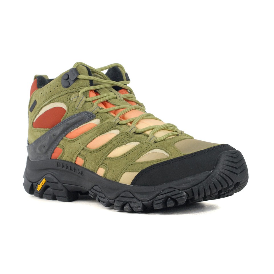 Merrell Men's Moab 3 Vista Mid Mosstone/Multi Waterproof Hiking Boots ...