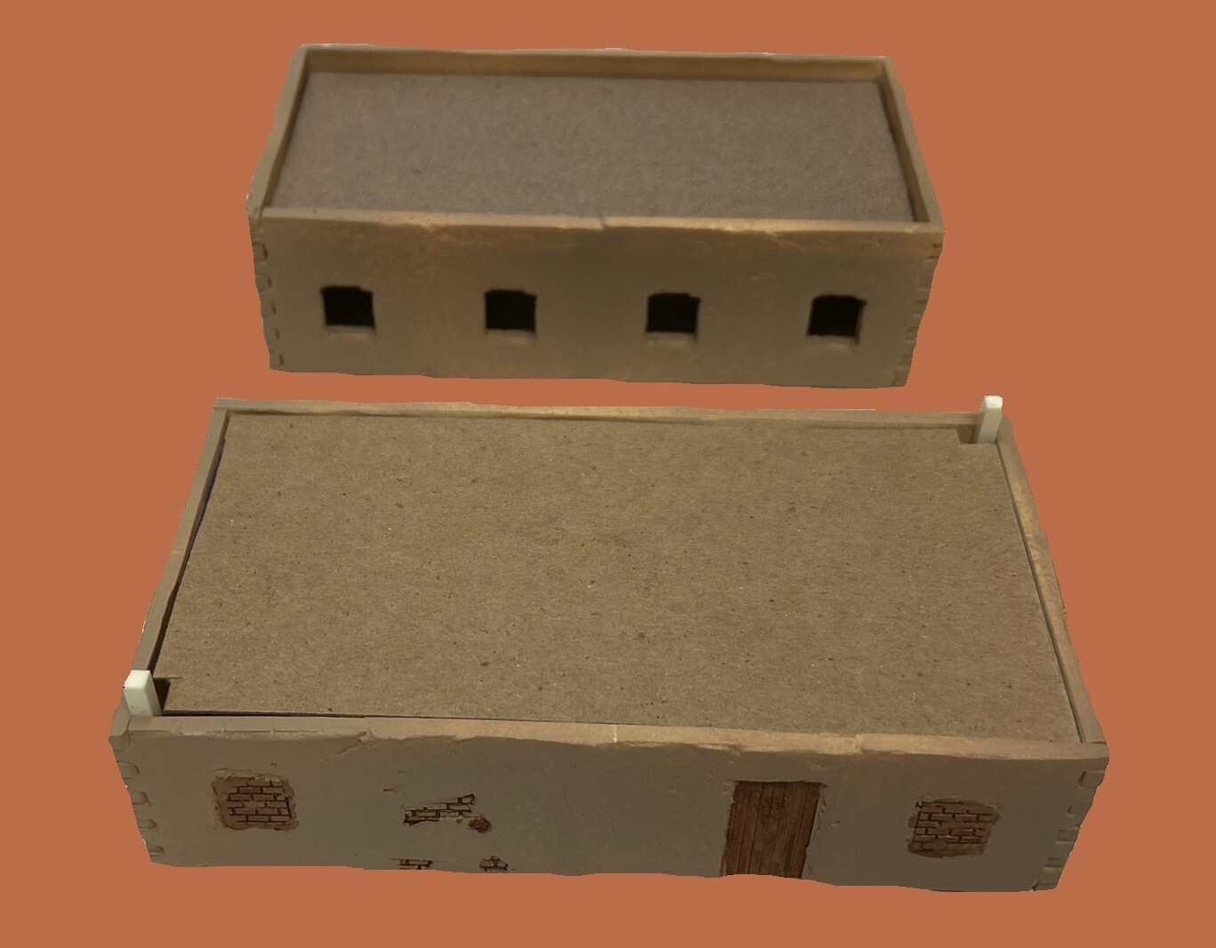 Alamo Long Barracks, Adobe Stucco Style Building 1:72 Scale Model | eBay