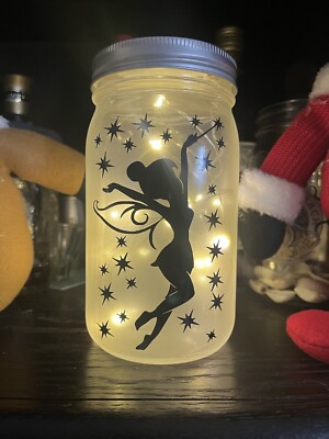 Tinkerbell Fairy lights mason jar | eBay