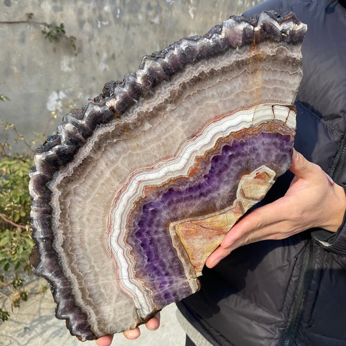10.1lb Natural agate amethyst Raw Quartz Crystal Slab Rough Mineral ...