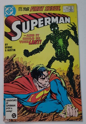 Superman #1 First Appearance Of New Metallo John Byrne (DC Comics 1987 ...