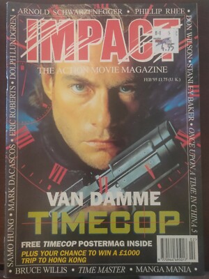 Impact The Action Movie Magazine - February 1995 - Time Cop Cover | eBay