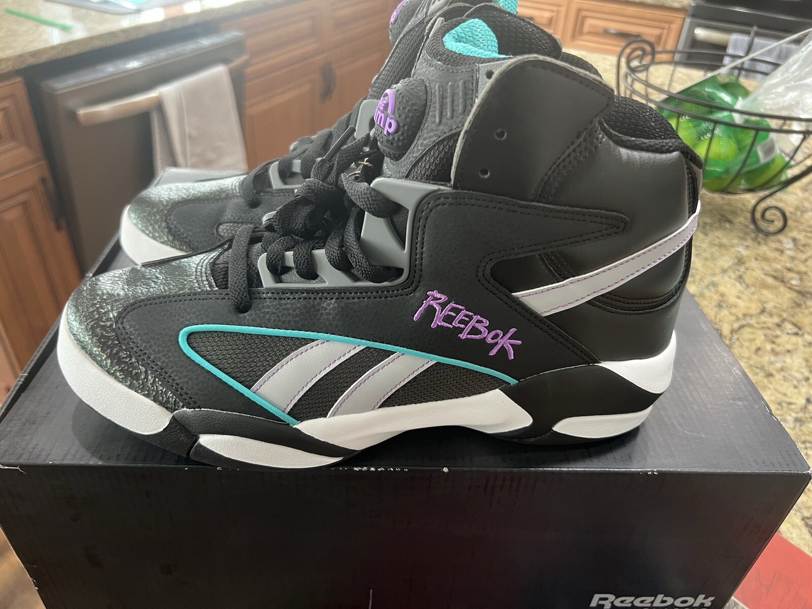 Reebok Shaq Attack White Black Grey Men Size 11.5 | eBay