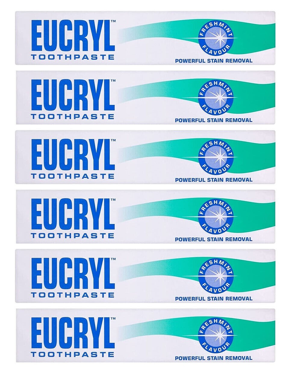 6x Eucryl Smokers Toothpaste | Powerful Stain Removal | Freshmint ...