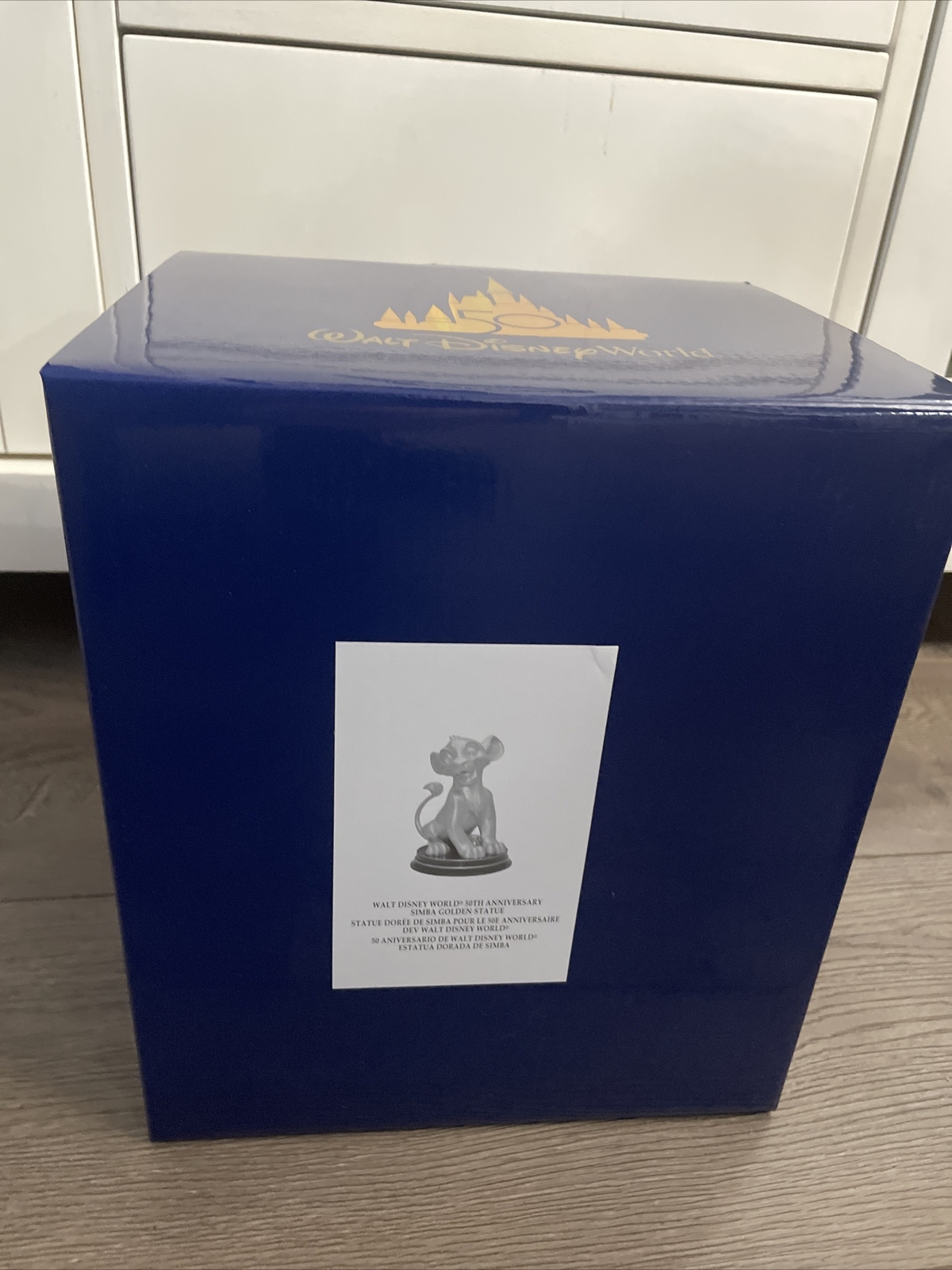 Disney Walt Disney World 50th anniversary Simba gold statue new in box ...