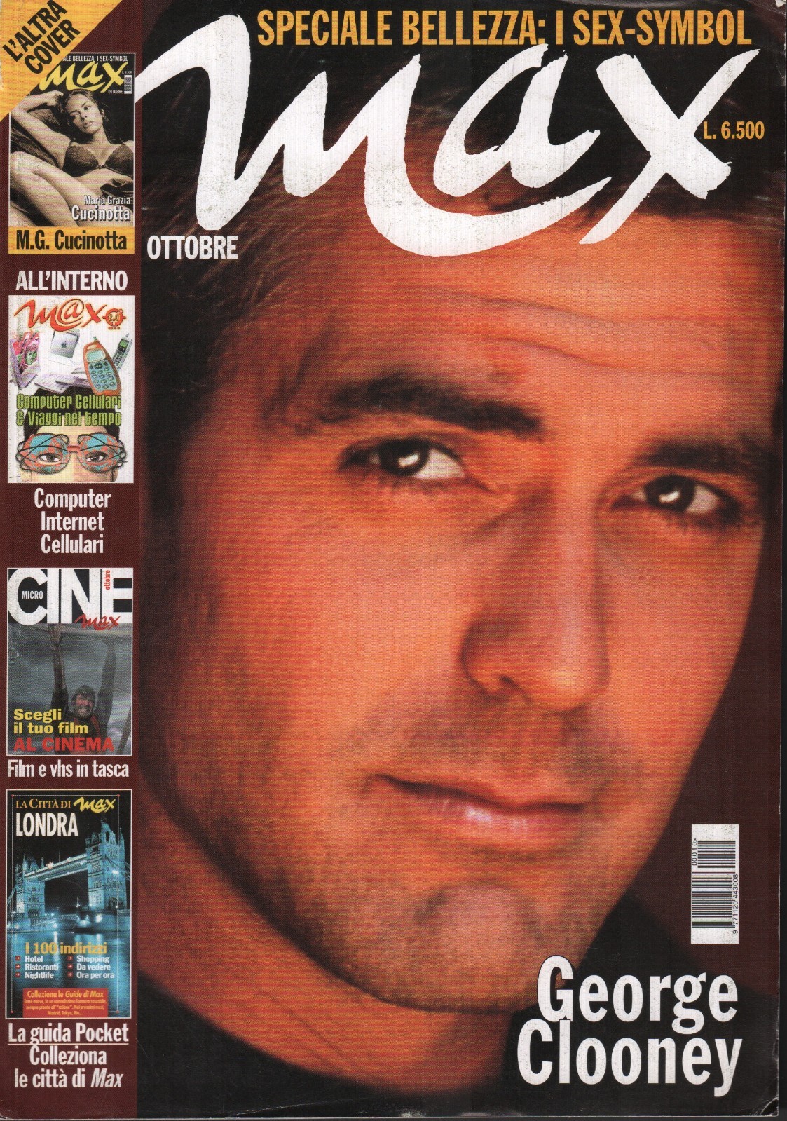 Max Italian Fashion Mag October 2000 George Clooney Maria Cucinotta ...