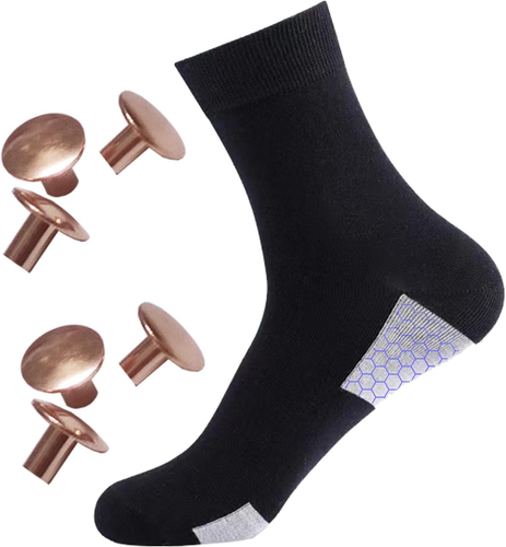6x Pure Copper Rivets + 1 Grounding Sock for Grounding Shoes Repair Kit ...